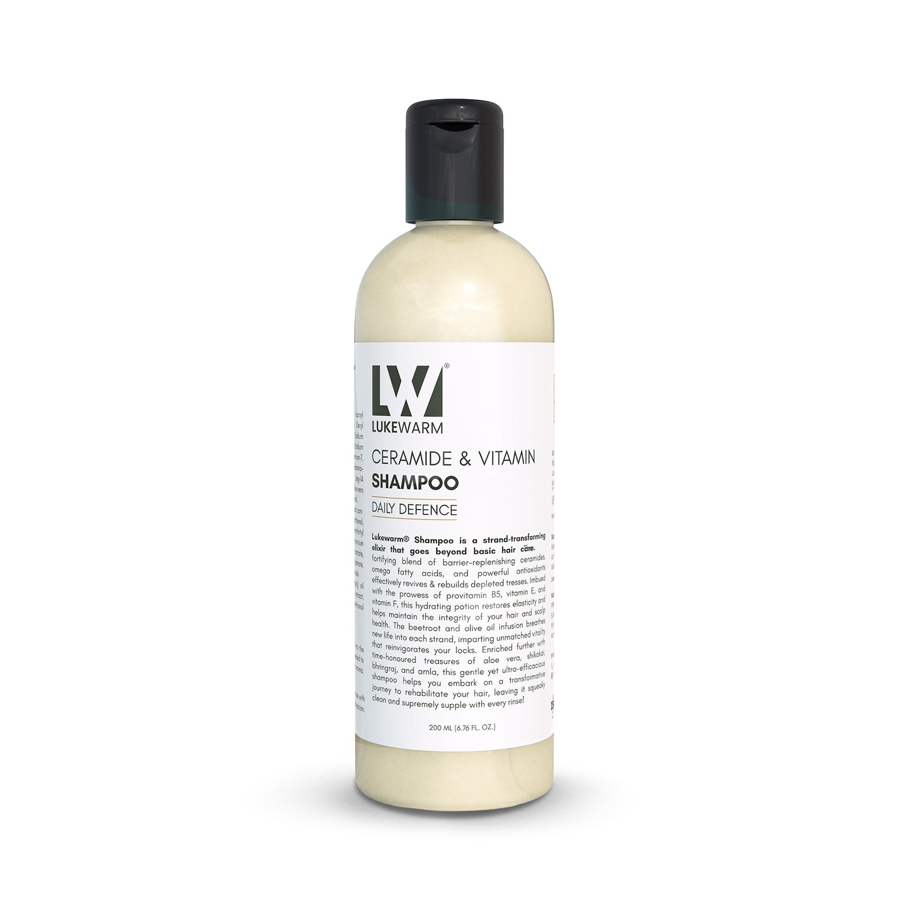 Buy Lukewarm Ceramide & Vitamin Daily Defence Shampoo, 200ml : Lukewarm ...