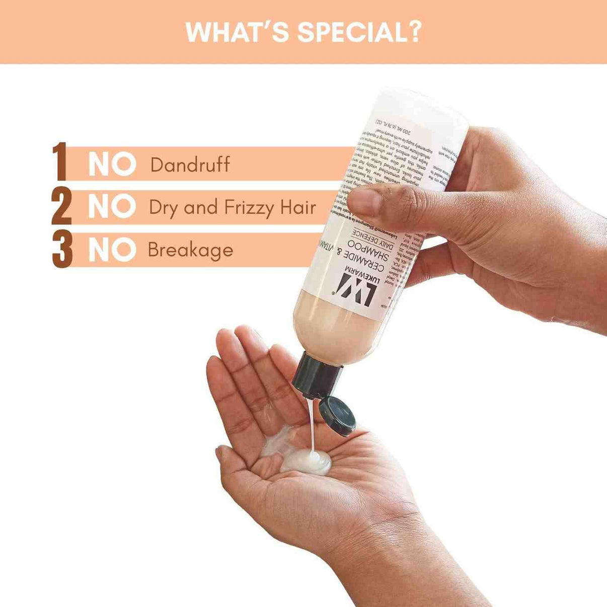 Buy Lukewarm Ceramide & Vitamin Daily Defence Shampoo, 200ml : Lukewarm ...